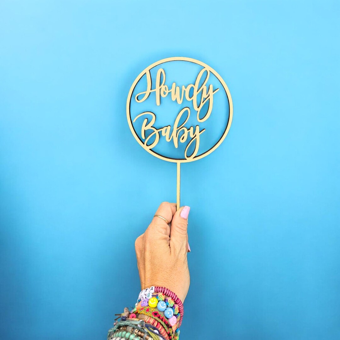 Howdy Baby Cake Topper Cowboy Baby Shower Cake Decorations Western Baby ...