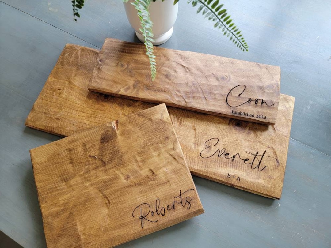 Personalized Rustic Serving Platter Charcuterie Board Wedding Gift ...