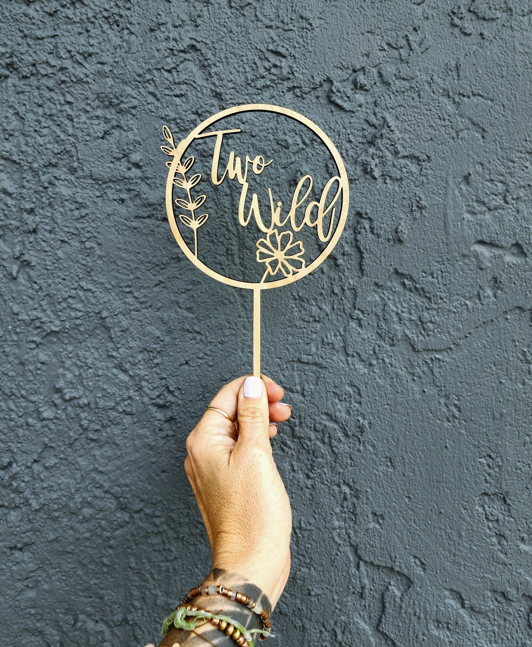 Two Wild Flower Cake Topper 2nd Birthday Wildflower Twins Baby Shower ...