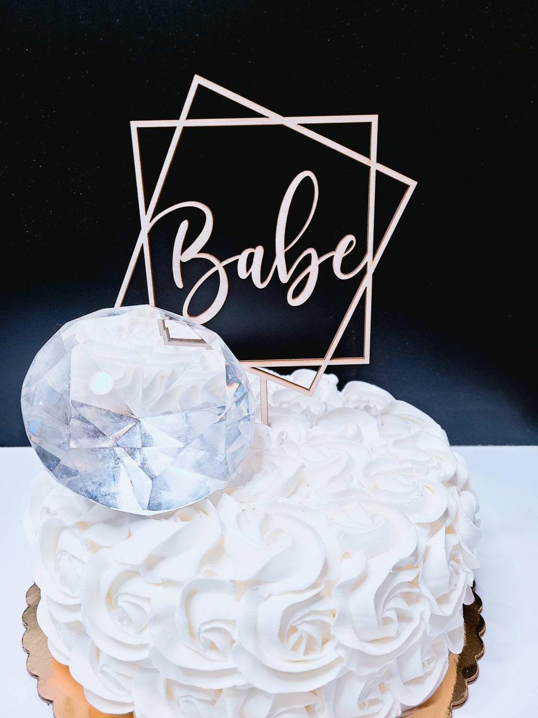 Babe Cake Topper 21st Birthday Decoration Geometric Birthday Cake ...