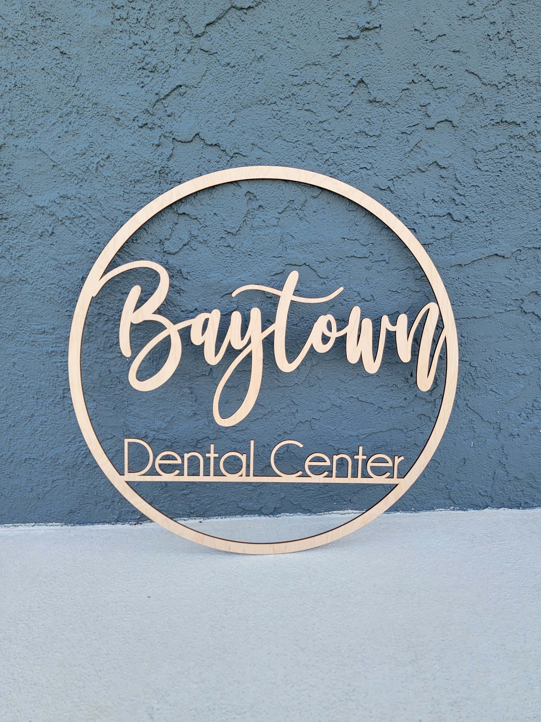 Custom Business Name Round Wooden Sign Your Text Here - Etsy