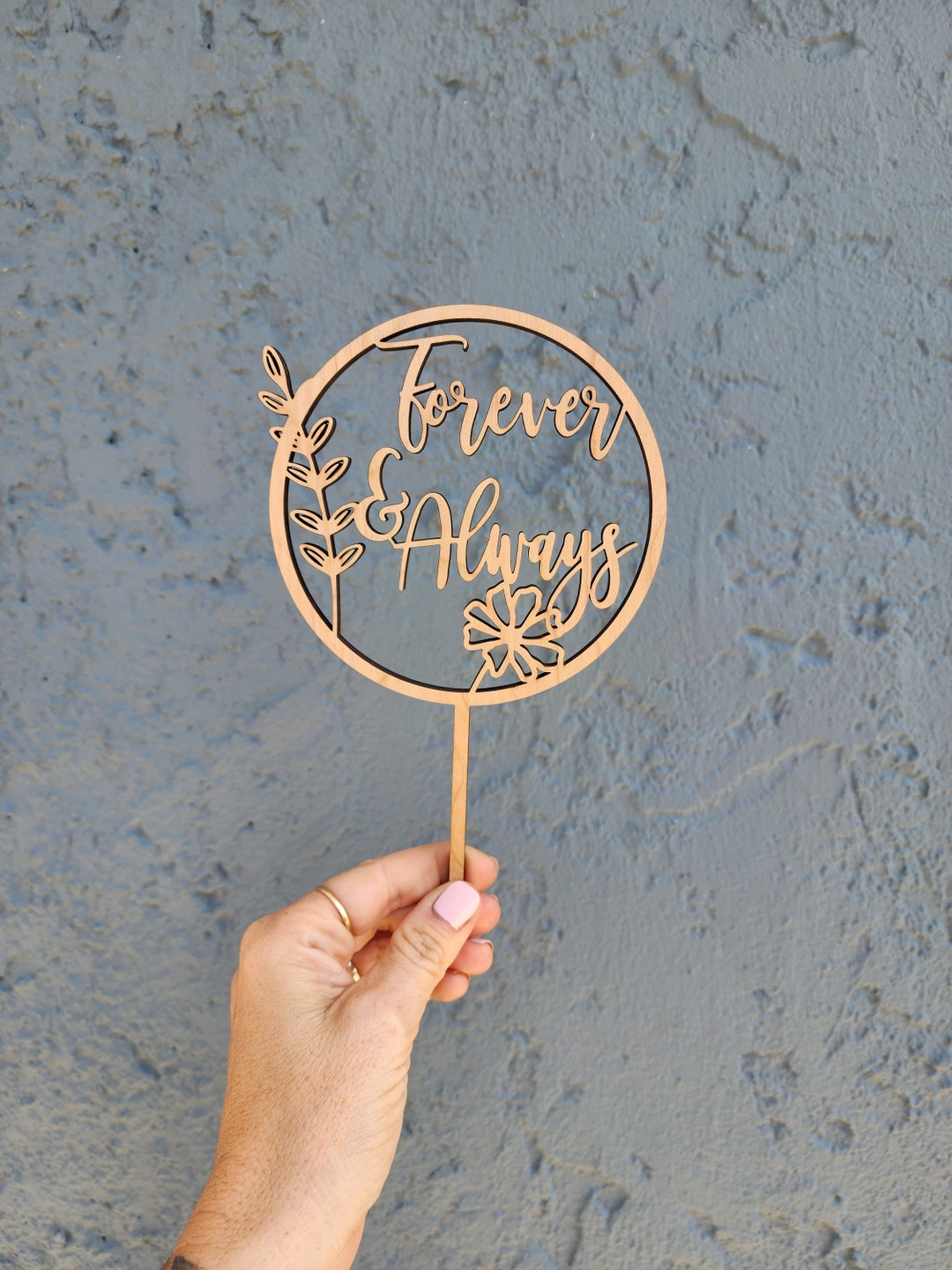 Forever and Always Flower Cake Topper Wildflower Engagement Party ...