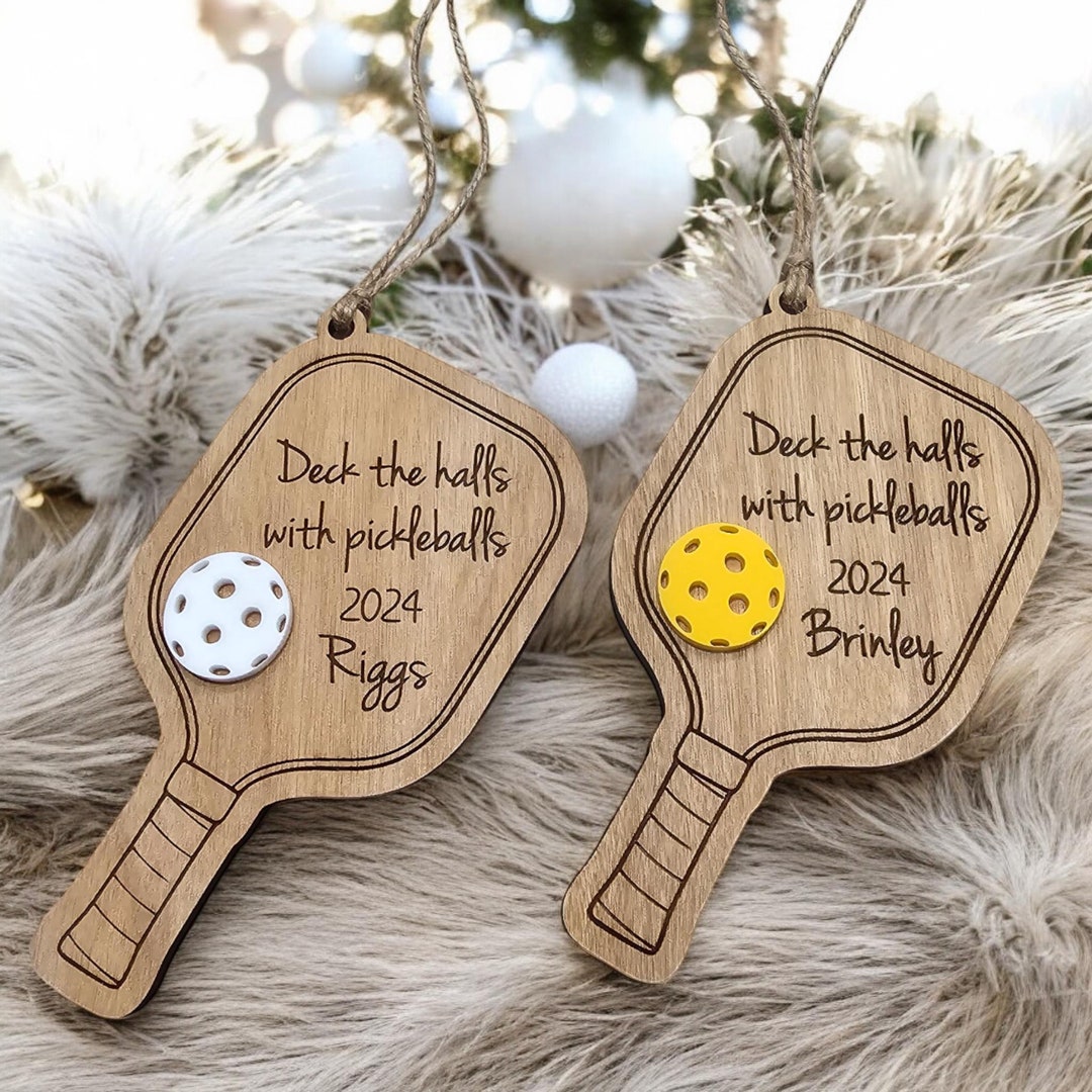Custom Pickleball Gift Pickleball Ornament Stocking Tag Pickle Ball ...