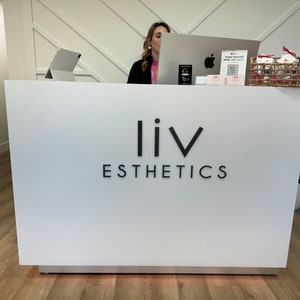 Custom Logo Desk Sign Business Laser Cut Lobby Signage Laser Cut 3d ...