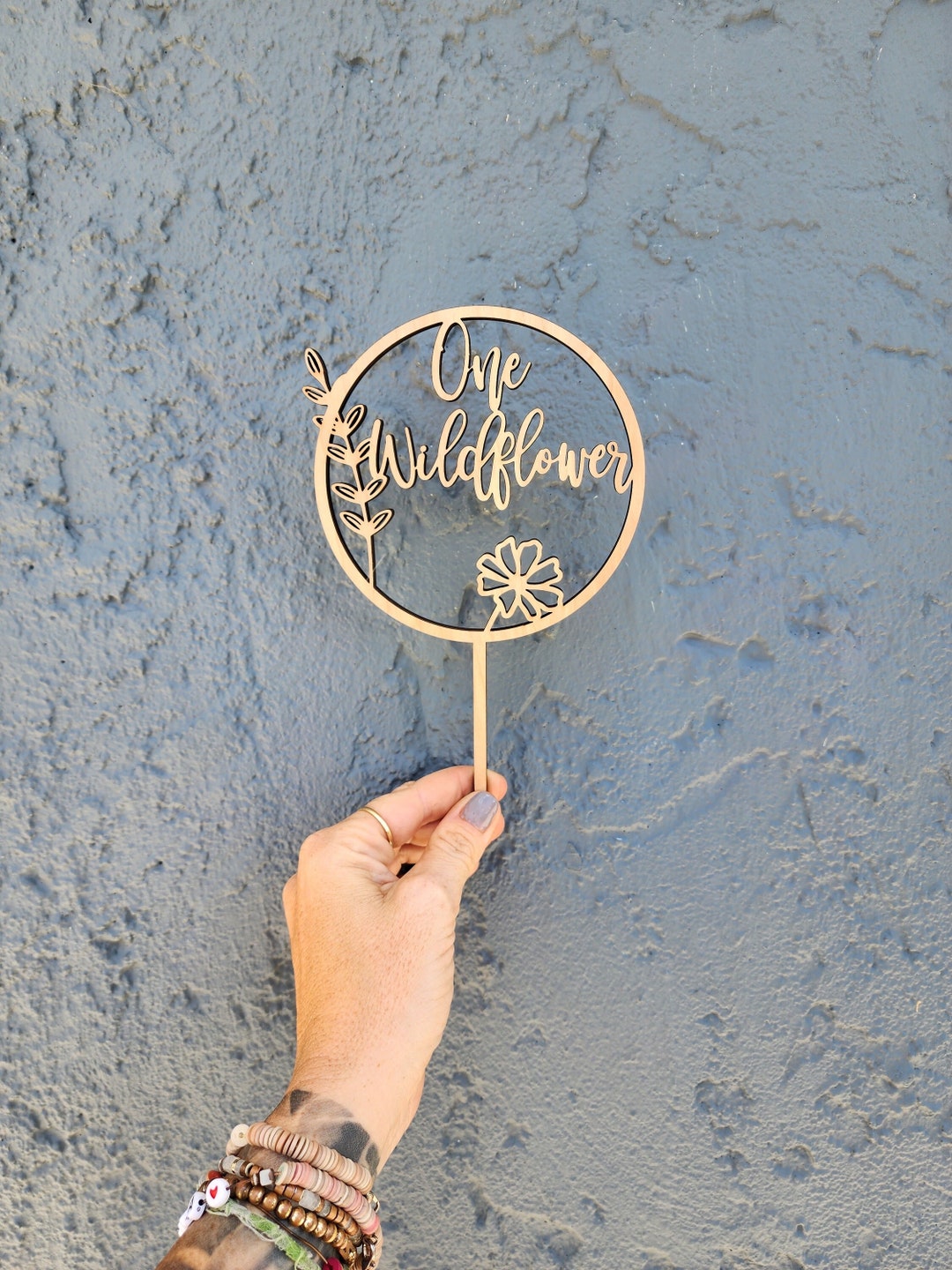 One Wildflower Cake Topper Boho Wildflower First Birthday Floral ...