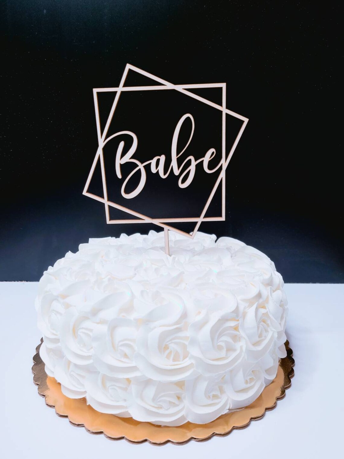 Babe Cake Topper 21st Birthday Decoration Geometric Birthday Cake ...