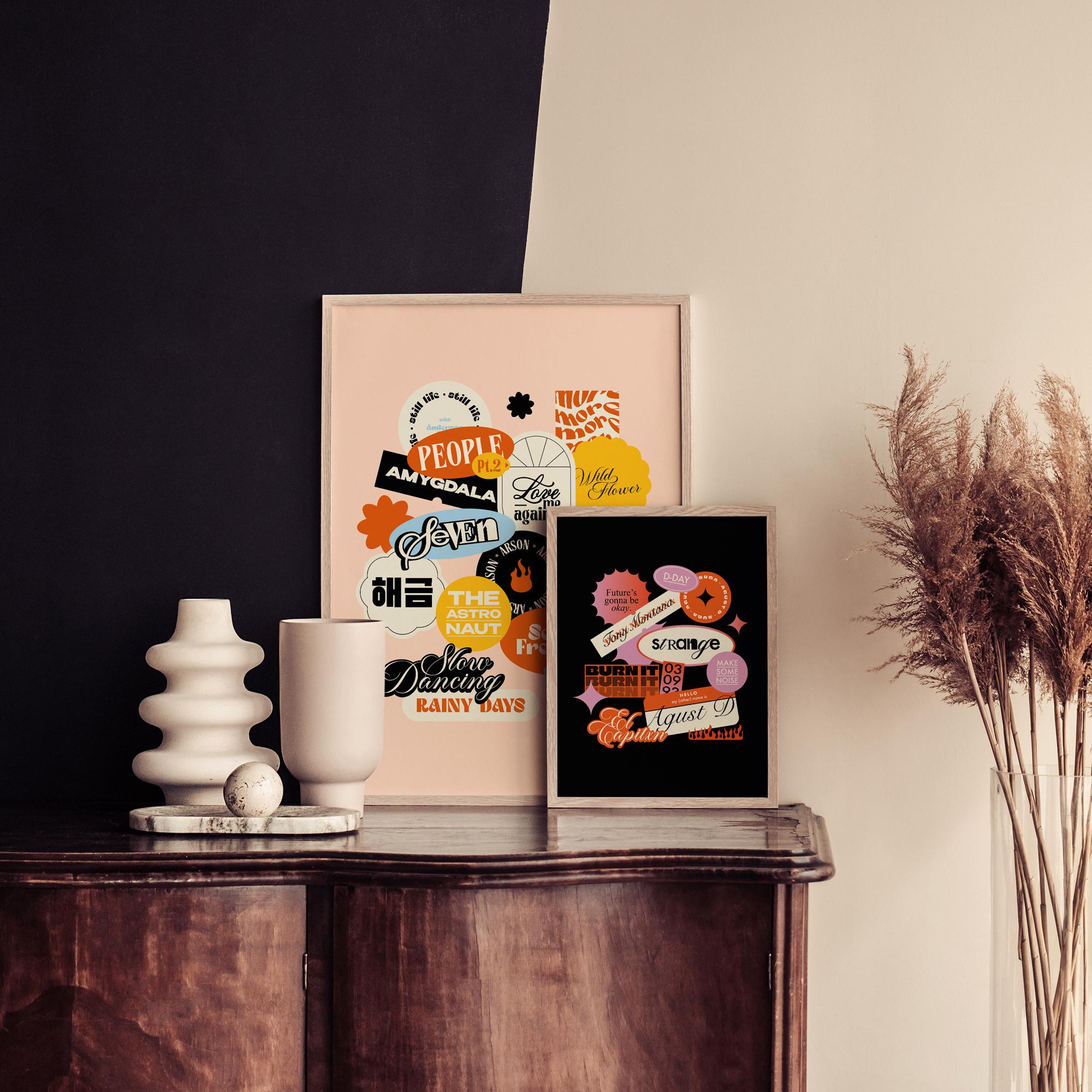 Solo Title Tracks Digital Print BTS Poster Design K-pop Music Wall Art ...