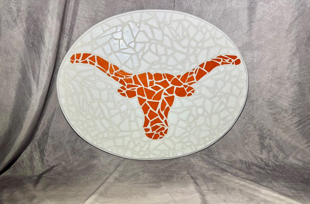 University of Texas Longhorns - Hook'em Horns - Oversized Glass Mosaic ...