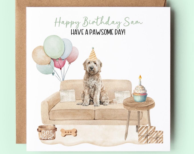 Funny Labradoodle Birthday Card, How Old Surprised Teasing Humorous ...