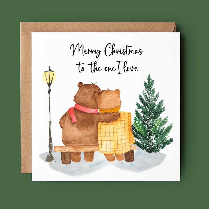 Love Christmas Card - Etsy