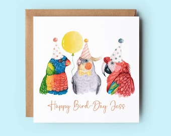 Happy Birdthday! Bird Birthday Card - Etsy