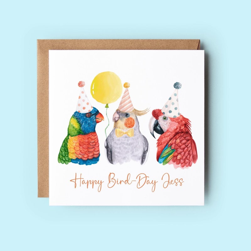 Bird Birthday Card - Etsy