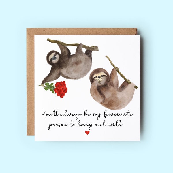 Sloth Card - Etsy