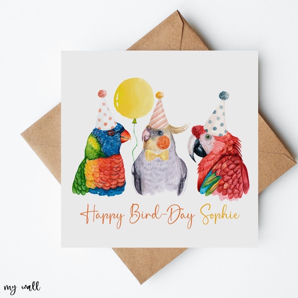 Bird Birthday Card - Etsy