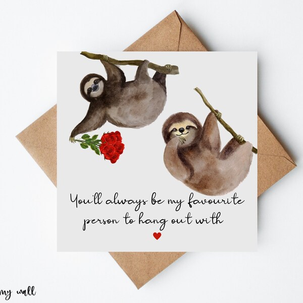 Sloth Card - Etsy