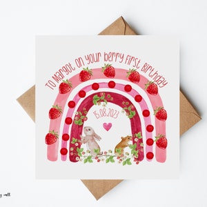 Personalised First Birthday Card,berry First Birthday, Birthday Card ...