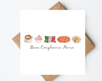 italian themed birthday card