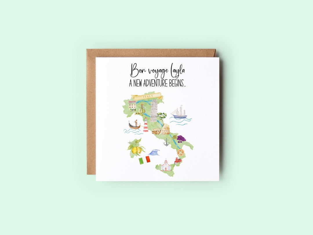 Italy Card, Moving to Italy Card, New Adventures Card, Emigrating Card ...
