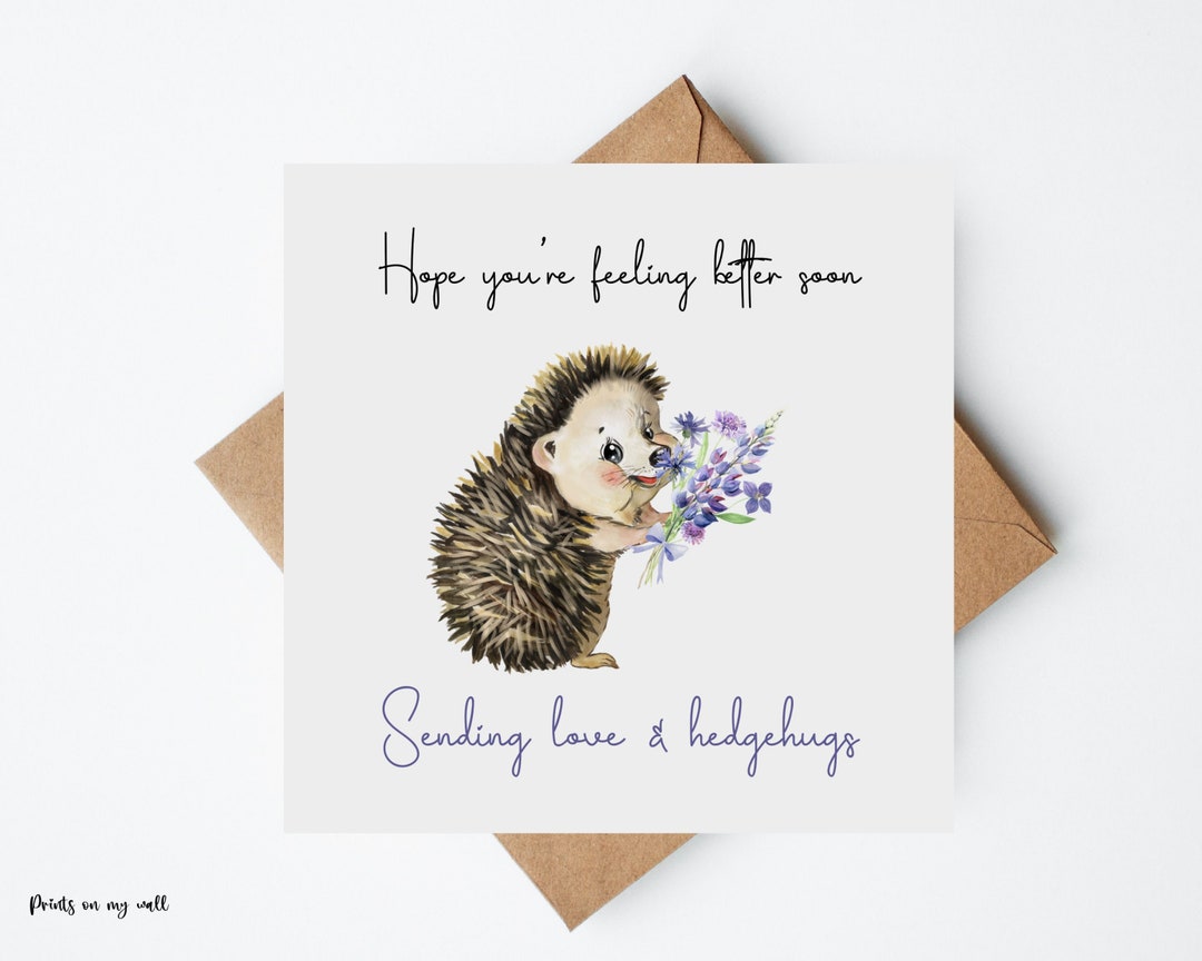 Get Well Soon Card Hope You're Feeling Better Soon - Etsy