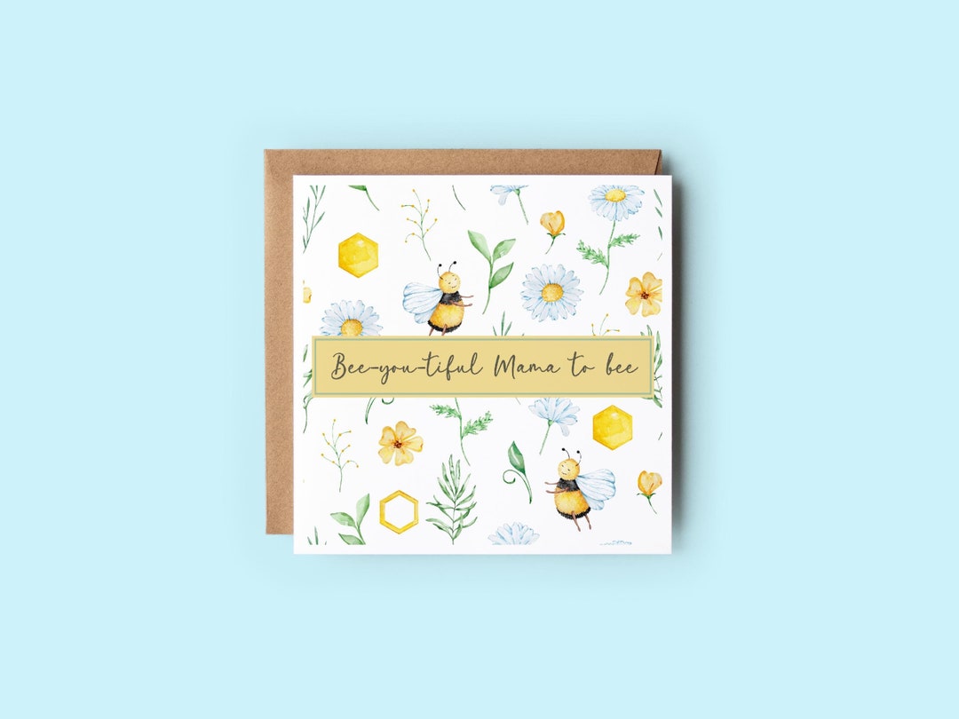 Mama to Bee Card, Floral New Mum Card, Baby Shower - Etsy