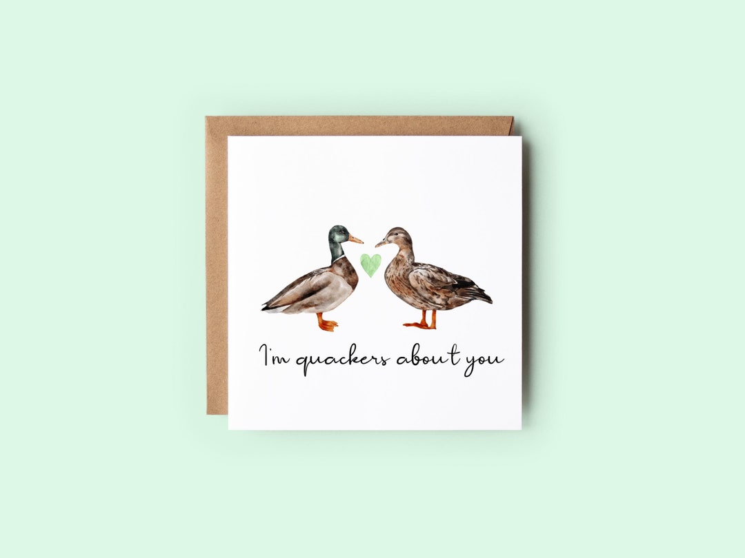 Quackers About You Duck Card, Anniversary Cards, Cute Cards, Valentines ...