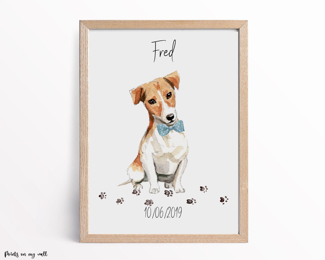Personalized Jack Russell Print, Custom Dog Wall Art - Etsy