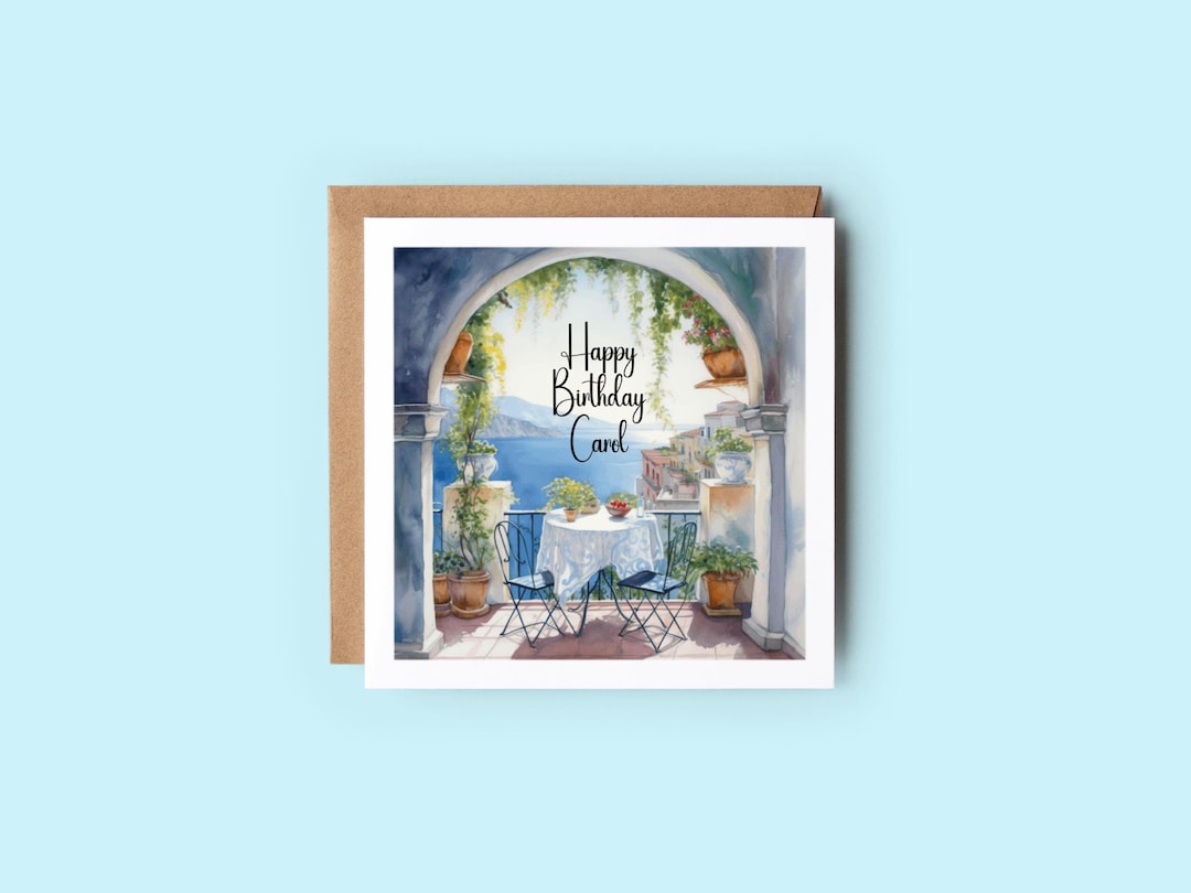 Italian Happy Birthday Card, Buon Compleanno, Italy Card, Personalised ...