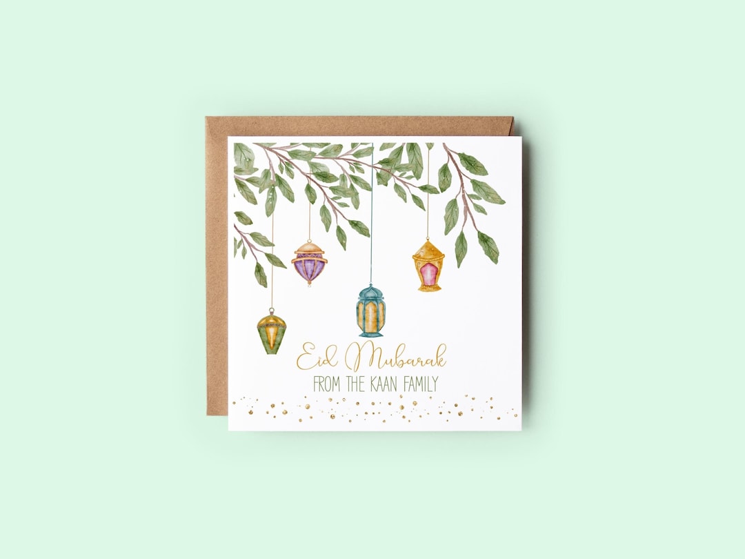 Personalised Eid Card, Cards for Eid, Eid Mubarak Card, Personalised - Etsy