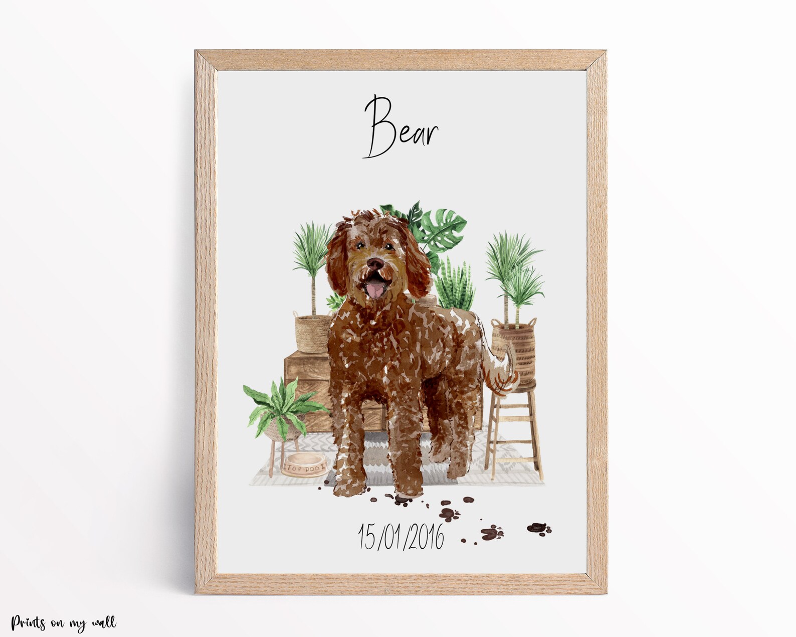 Personalized Labradoodle Print, Dog Lover Gift, Wall Art - Etsy