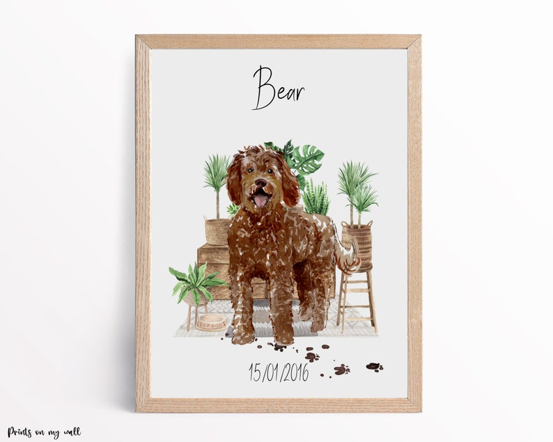 Personalized Labradoodle Print, Dog Lover Gift, Wall Art - Etsy