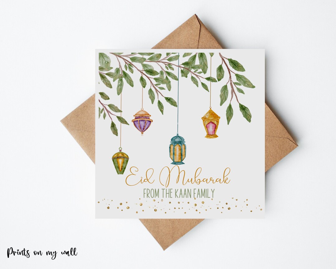 Personalised Eid Card Cards for Eid Eid Mubarak Card - Etsy