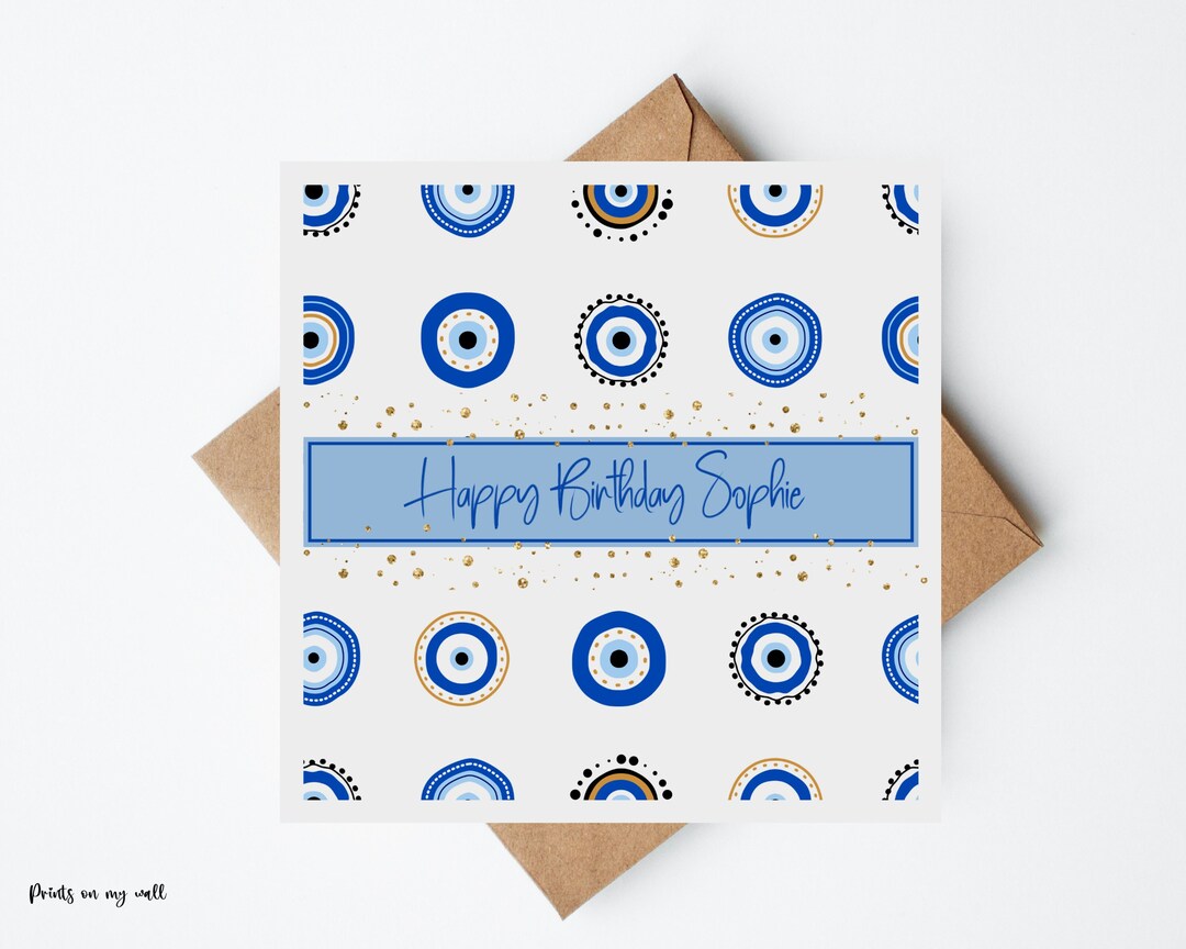 Evil Eye Card Nazar Card Evil Eye Turkish Evil Eye - Etsy