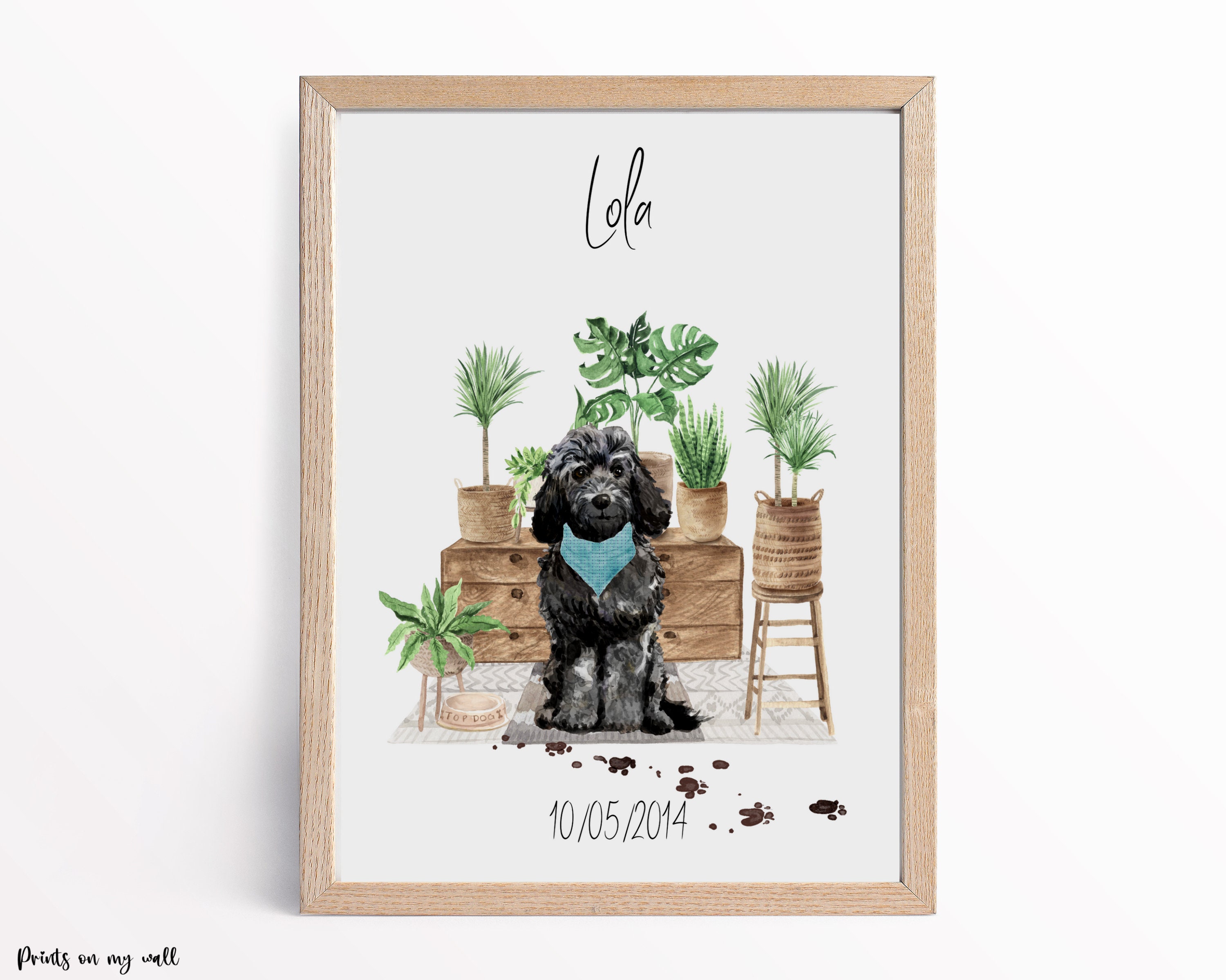 Cockapoo Personalised Printdog Custom Decor Cockapoo Gifts | Etsy