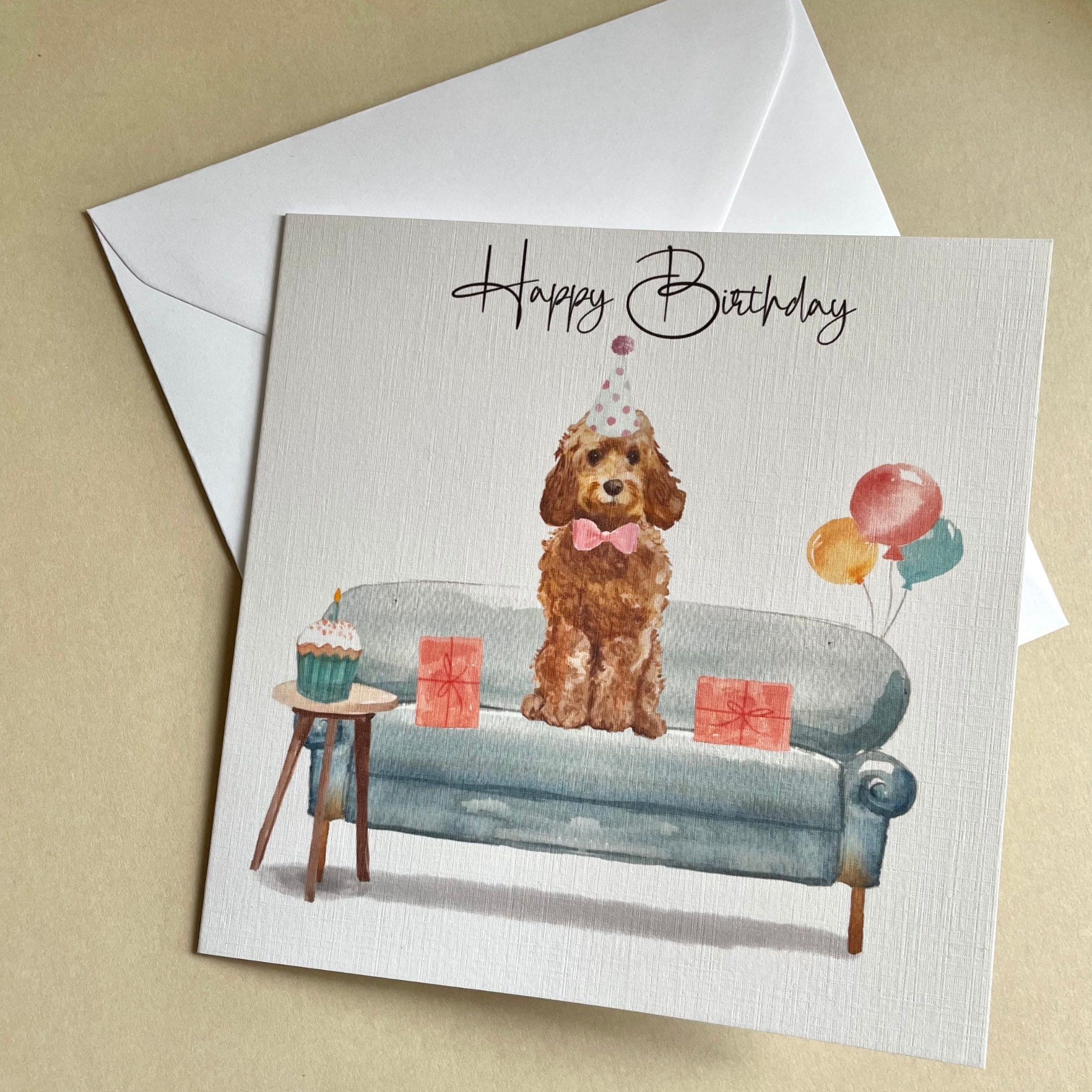 Cockapoo Birthday Card Personalised Birthday Card Dog Lovers | Etsy