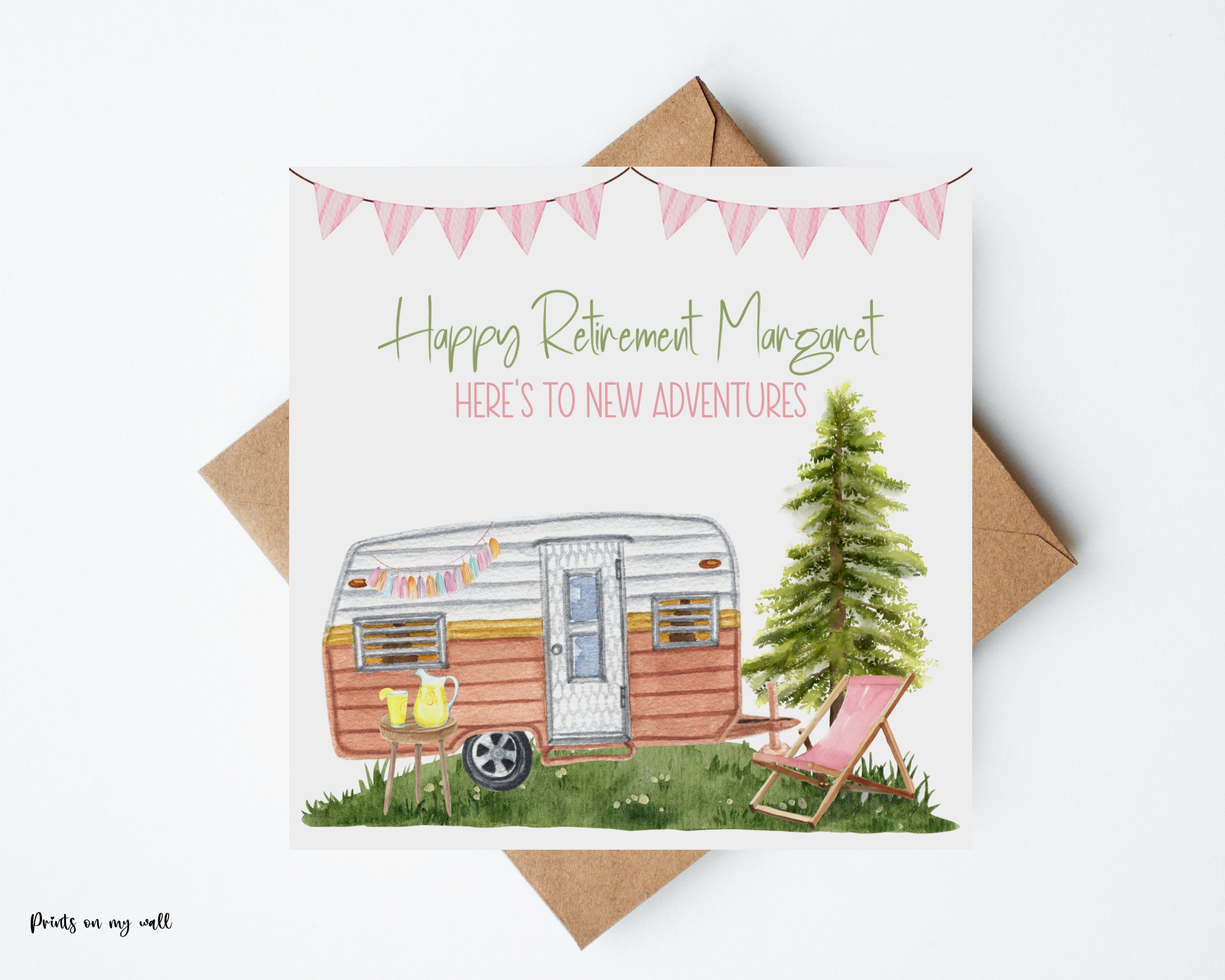 Personalised Retirement Card Caravan Card Campervan Card - Etsy UK
