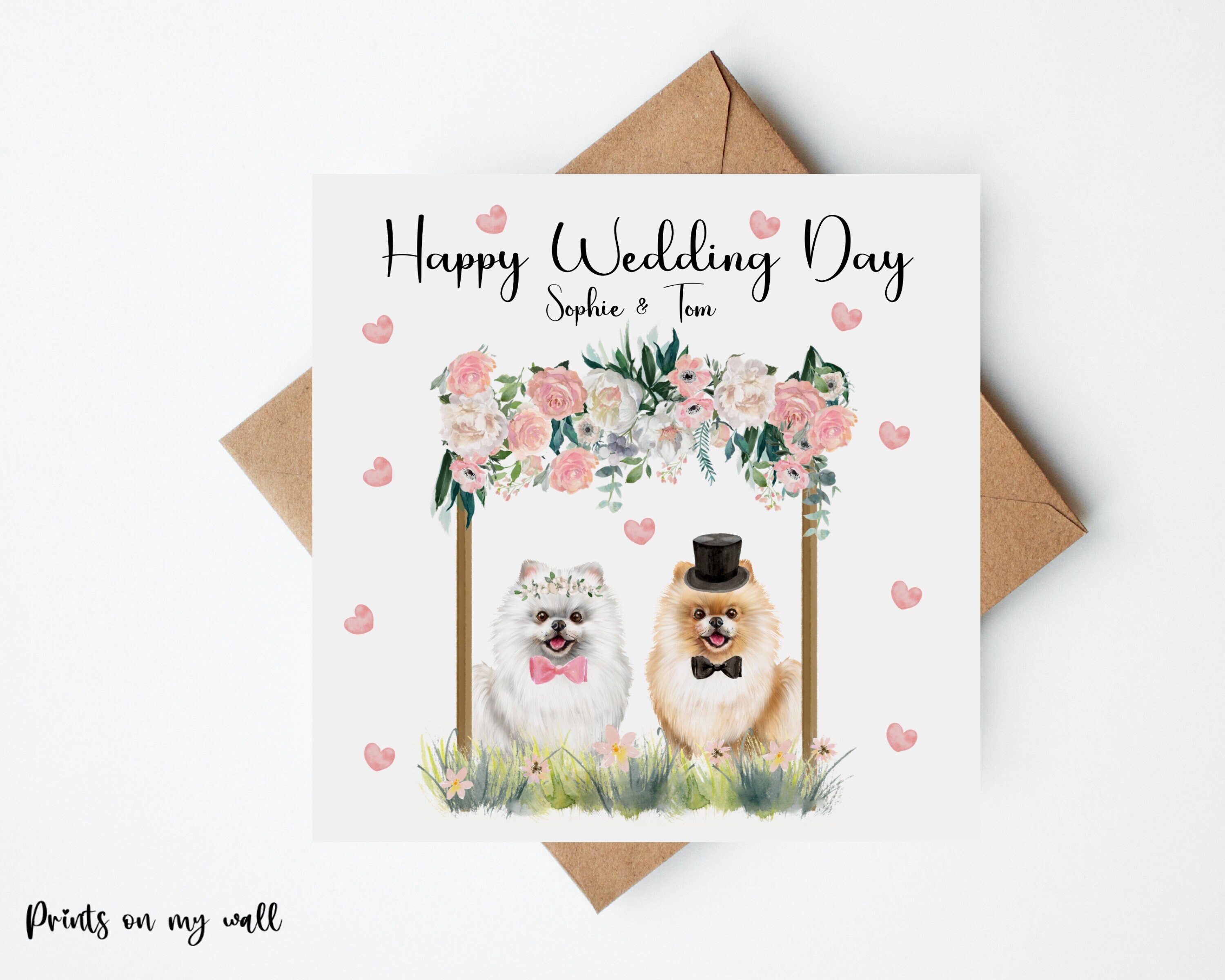 Personalised Wedding Card Dog Wedding Card Card for | Etsy