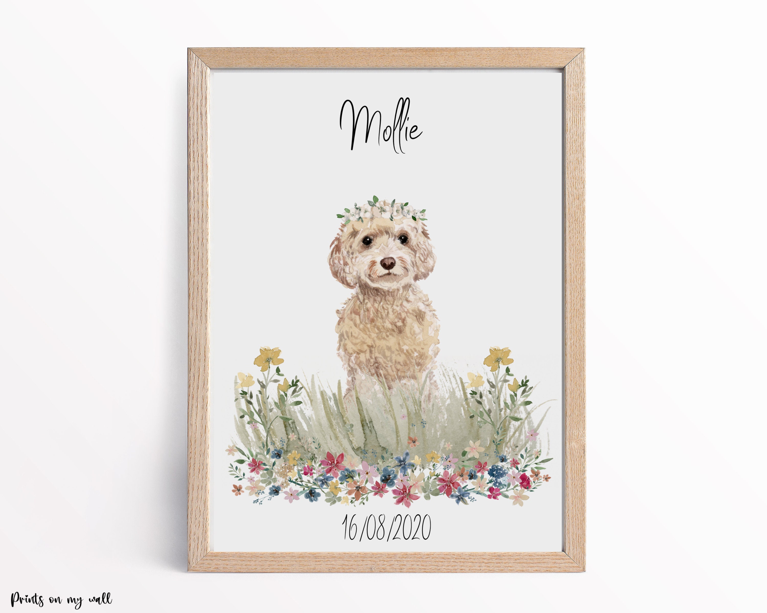 Cockapoo Personalised Printdog Custom Decor Cockapoo Gifts | Etsy