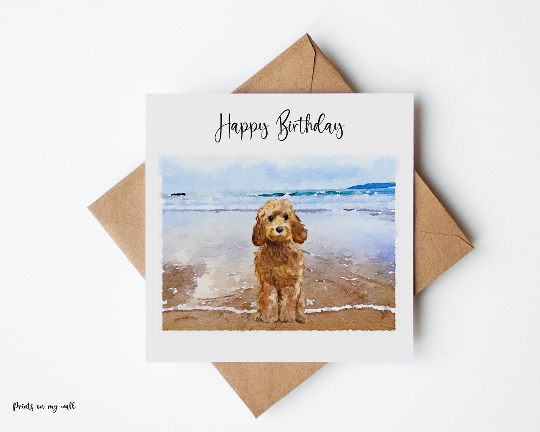 Cockapoo Birthday Card Birthday Card Dog Lovers Card - Etsy