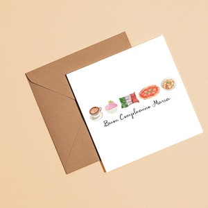 Italian Happy Birthday Card, Buon Compleanno, Italy Card, Personalised ...