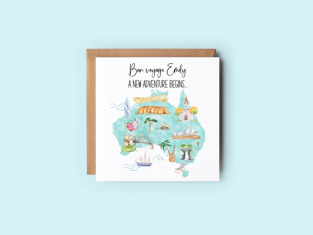 Australia Card, Moving to Australia Card, New Adventures Card ...