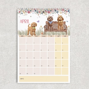 Cockapoo 2025 Calendar, 2025 Calendar, Dog Calendar, Cockapoo Gift ...