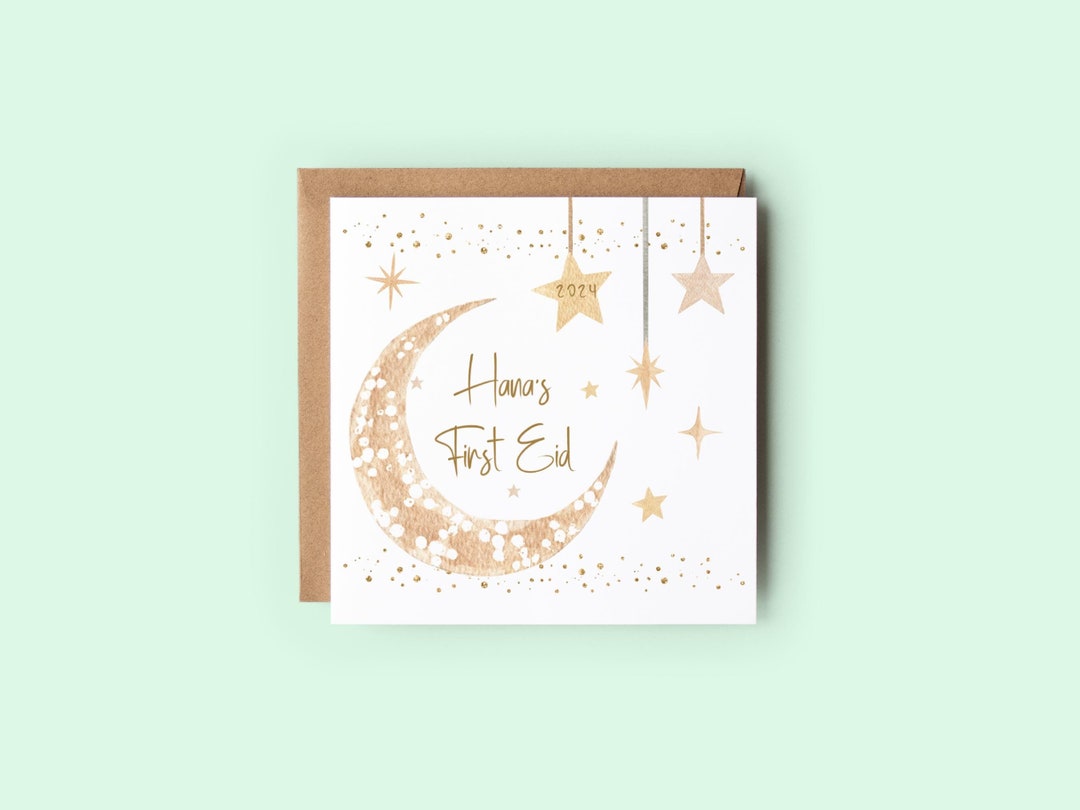 Personalised First Eid Card, Cards for Eid, Eid Mubarak Card ...