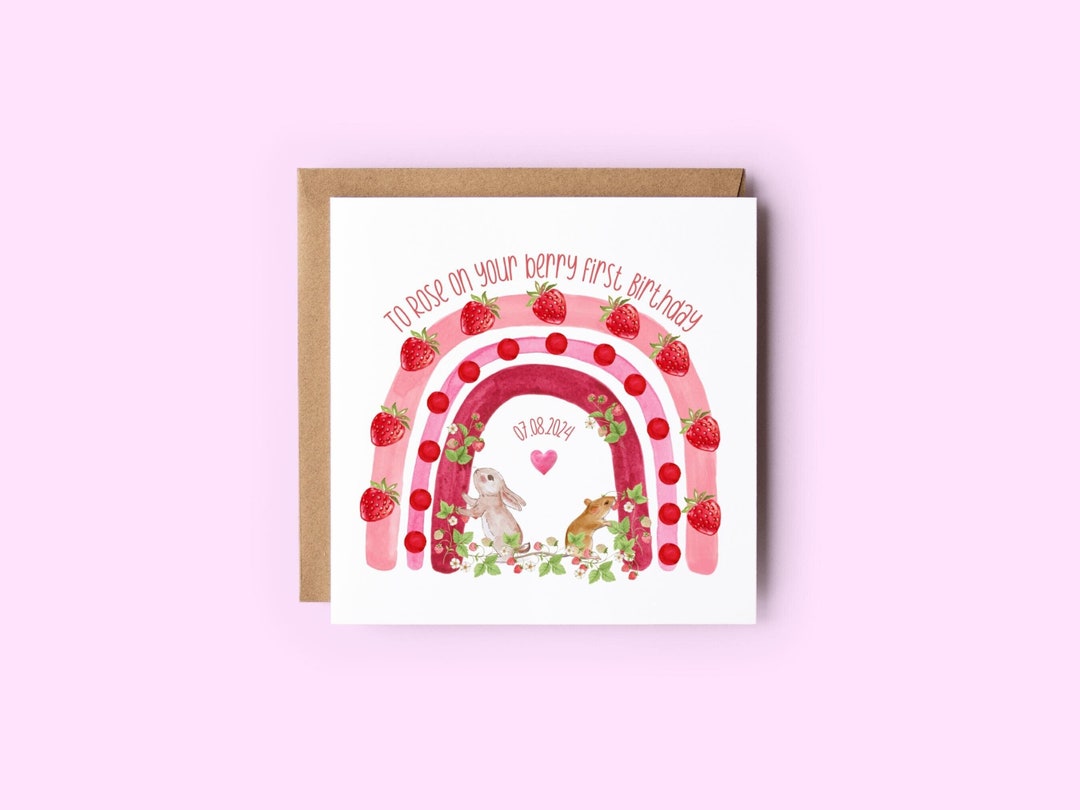Personalised First Birthday Card,berry First Birthday, Birthday Card ...