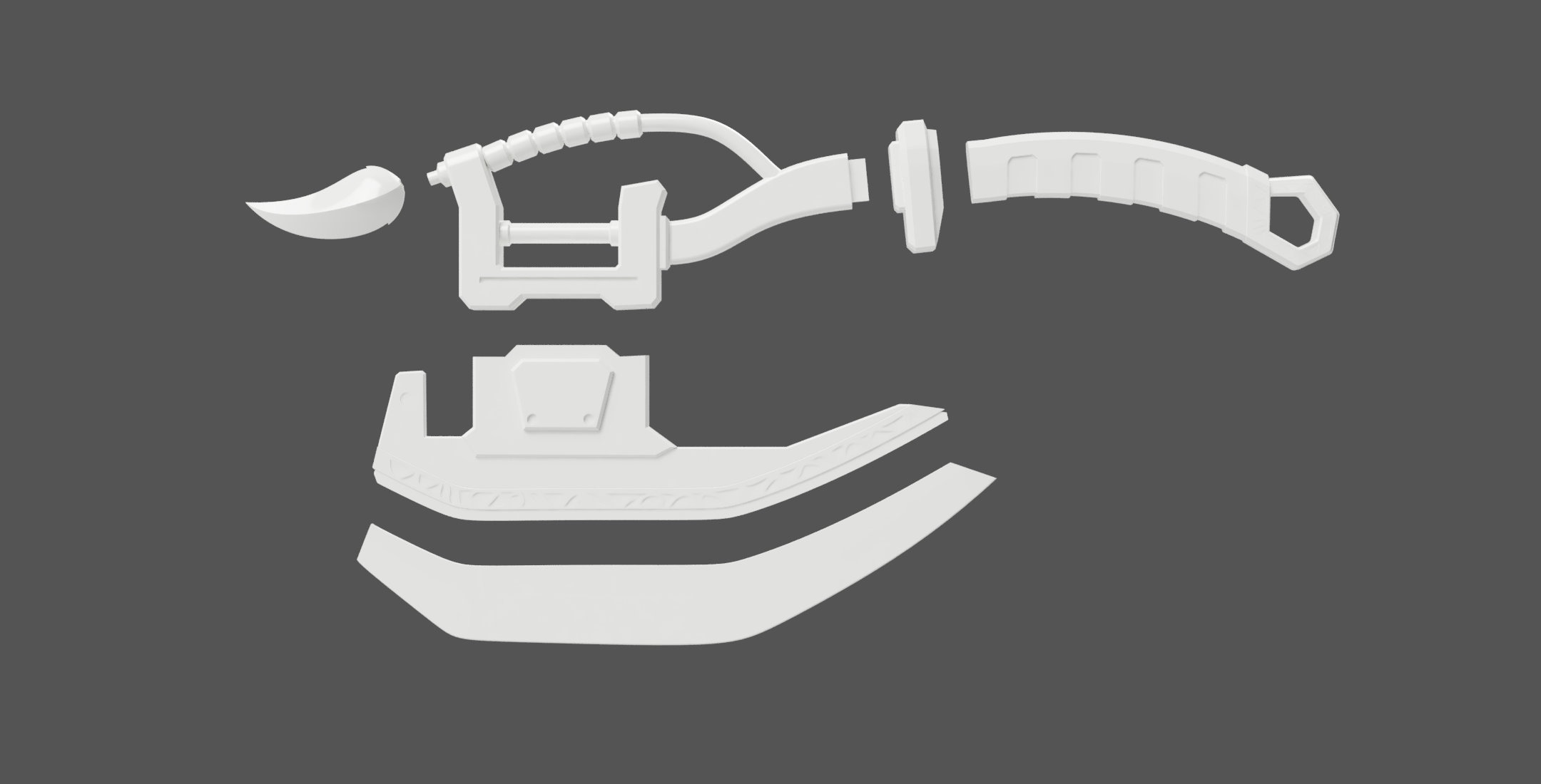 Melee Zaku's Hawk Axe From Gundam Evolution 3D Model for Cosplay [STL ...