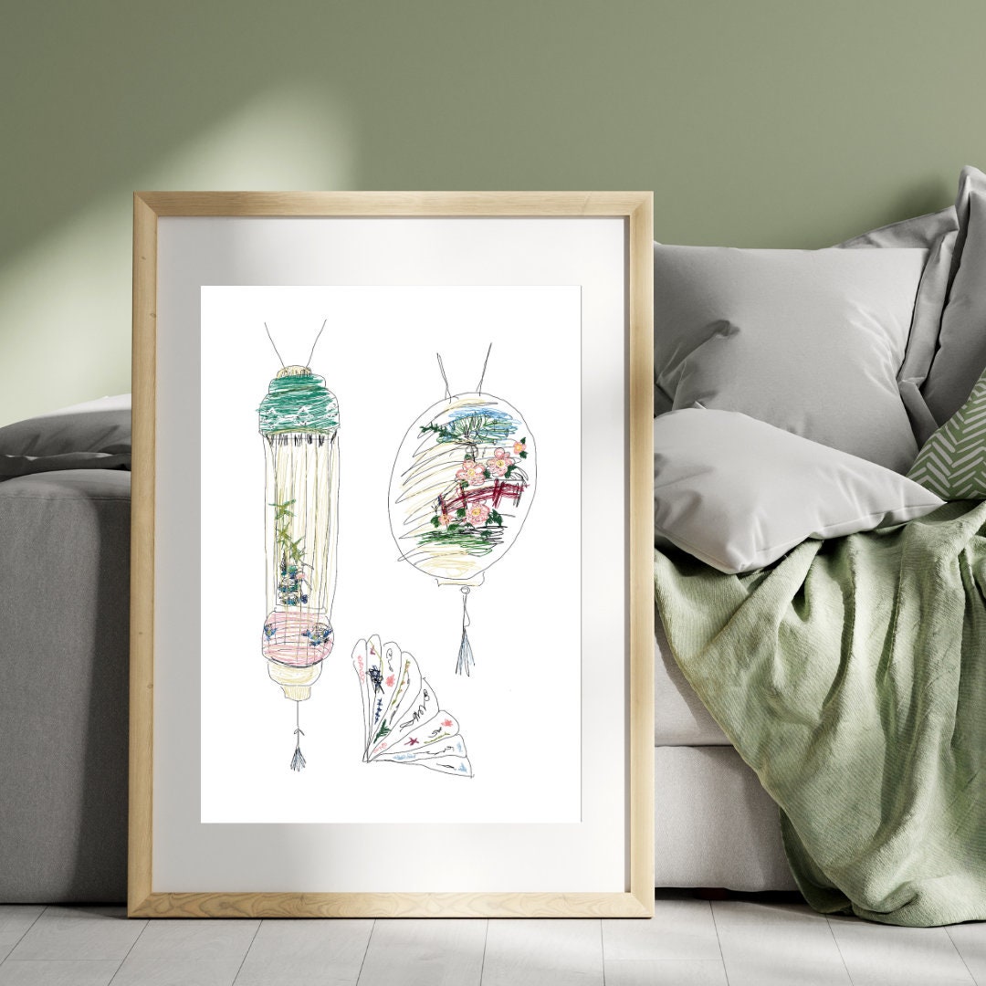 Oriental Lanterns Pinterest Digital Print - Etsy