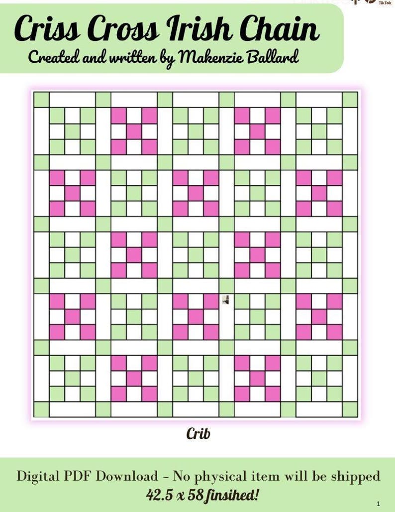 Criss Cross Irish Chain Quilt Pattern: Beginner Friendly - Etsy