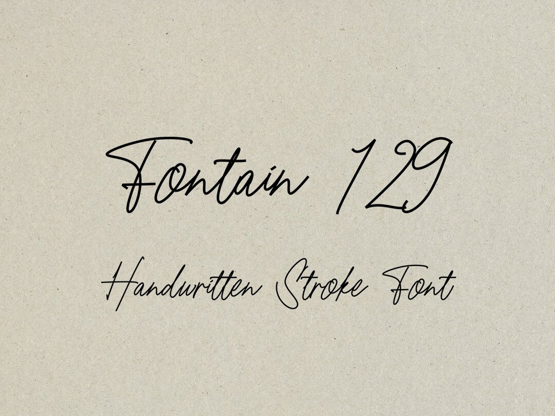 Fontain129 - Stroke Font - Single Line Font - Sketch Pen Font - Pen ...