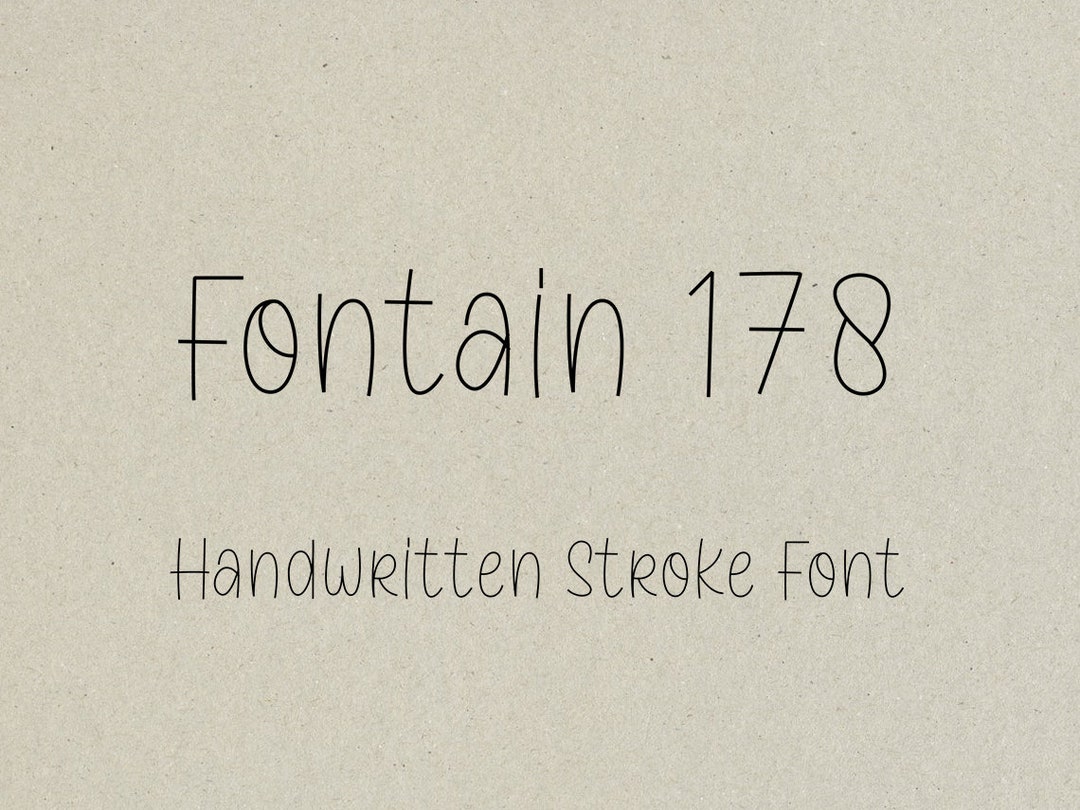 Fontain178 - Stroke Font - Single Line Font - Sketch Pen Font - Pen ...
