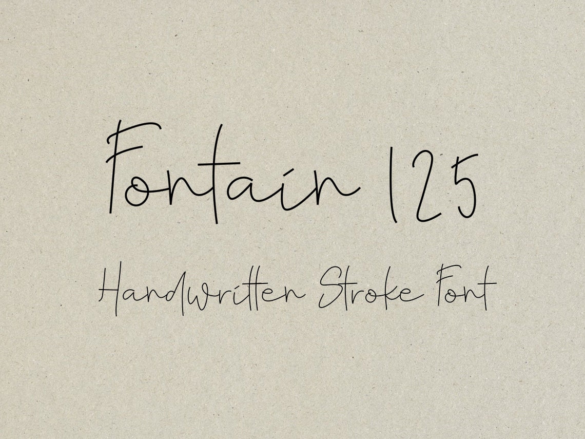 Fontain125 - Stroke Font - Single Line Font - Sketch Pen Font - Pen ...