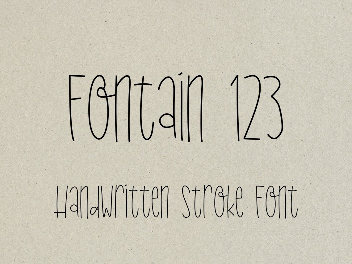 Fontain123 - Stroke Font - Single Line Font - Sketch Pen Font - Pen ...